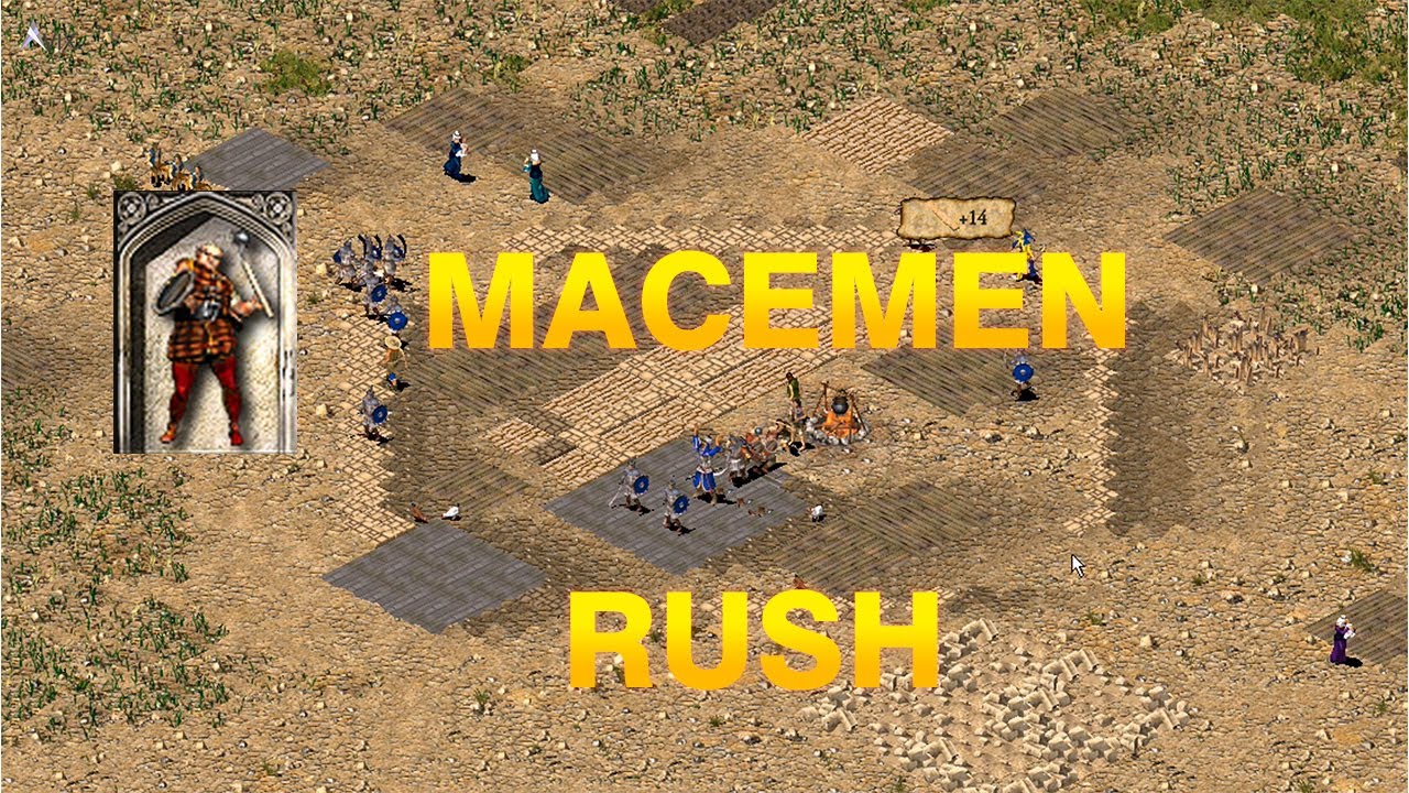 Stronghold Crusader HD - How to Maceman Rush - YouTube