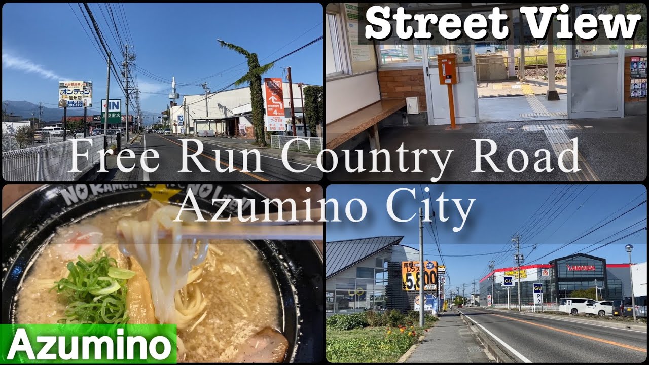 [Azumino Street View] Free Country Road - Azumino City, October 4, 2021 ...
