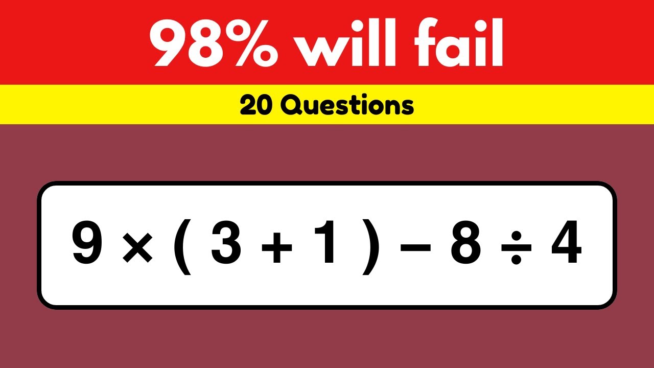 Math Quiz That'll Make You Think Twice (Are You Up for the Challenge ...