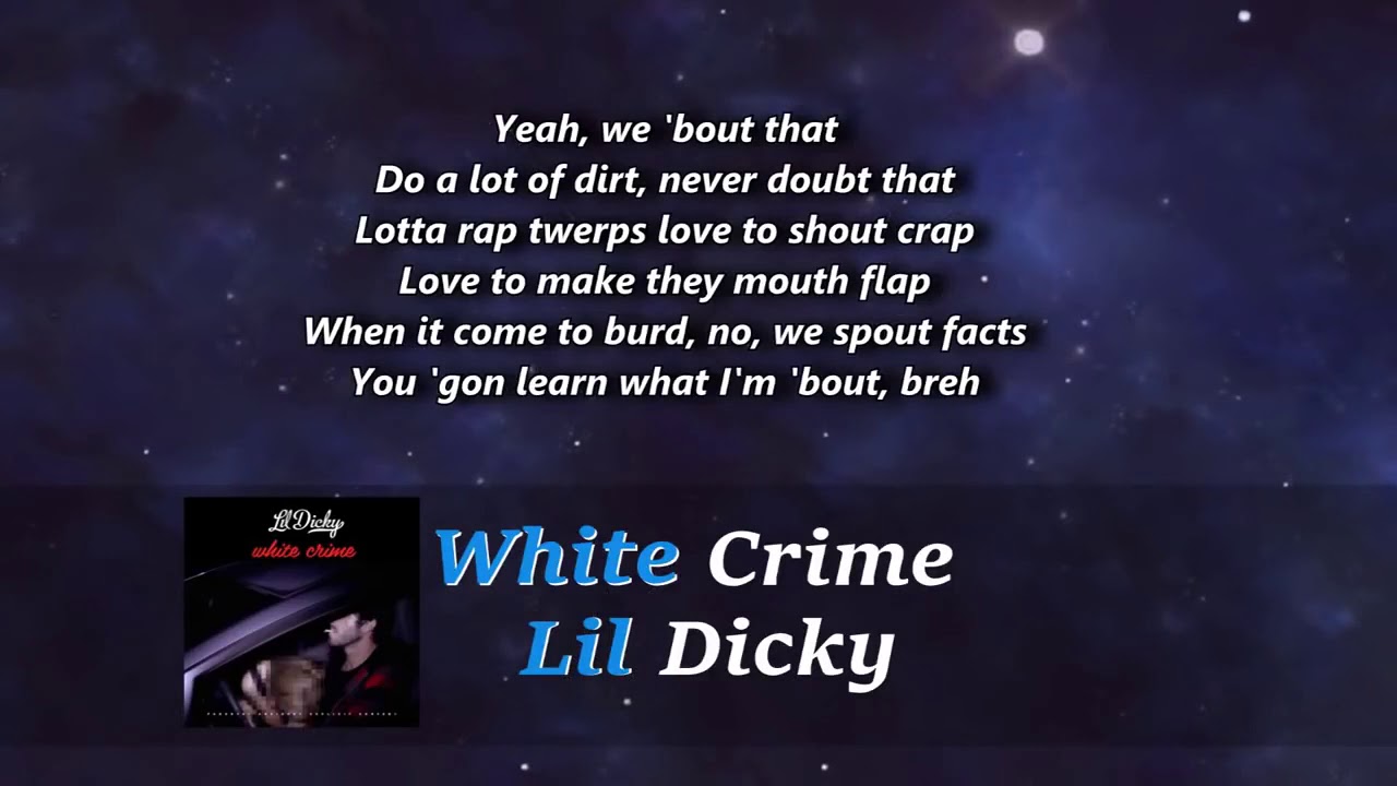 Lil Dicky White Crime Lyrics on Screen - YouTube