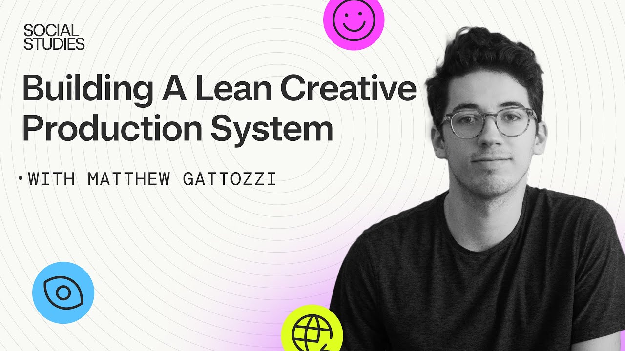 Building a Lean Creative Production System | Matthew Gattozzi, Founder ...