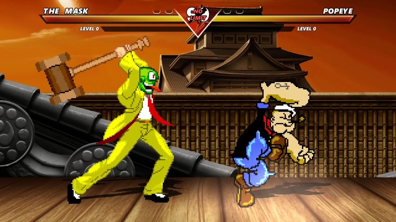 THE MASK vs POPEYE - Highest Level Amazing Fight! - YouTube