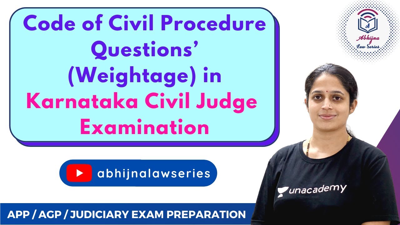 Code of Civil Procedure Questions' Weightage in Karnataka Civil Judge ...
