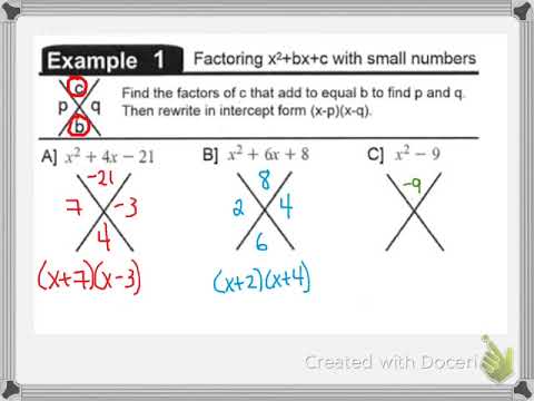 5.5a Factoring with a leading coefficient of 1 - YouTube