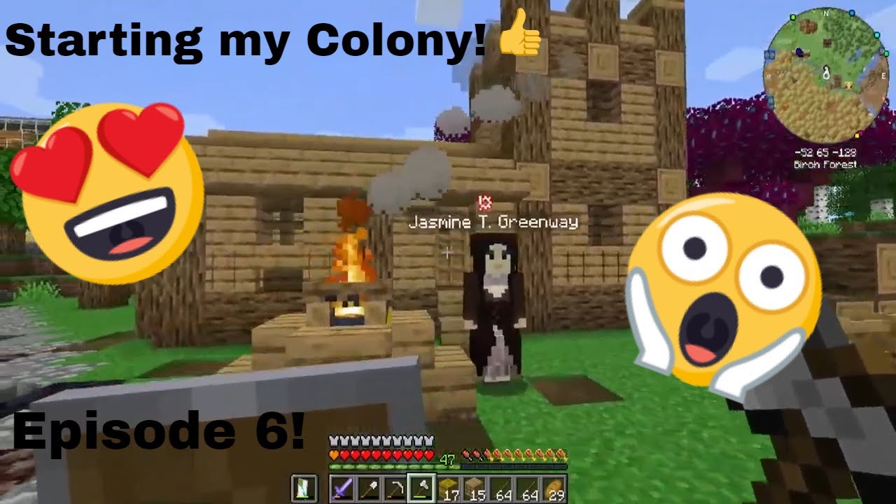 Starting a Minecolonies Colony! Modded Minecraft Ep 6 Survival Lets ...