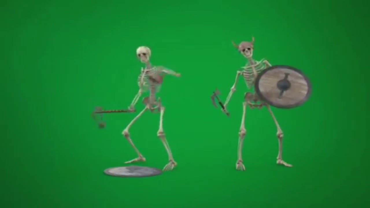 Greenscreen Skeleton Animation HD - YouTube