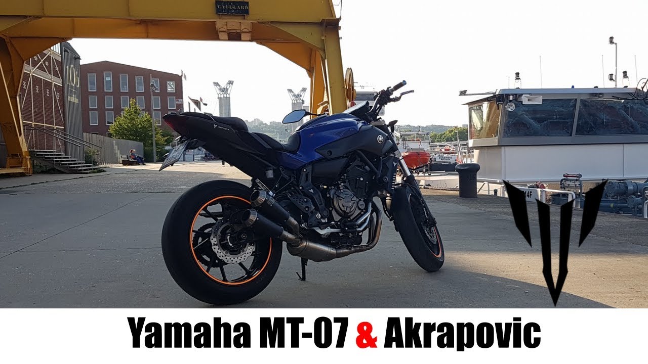 Yamaha MT-07 / FZ-07 - Double Titanium Akrapovic Exhaust Sound - YouTube