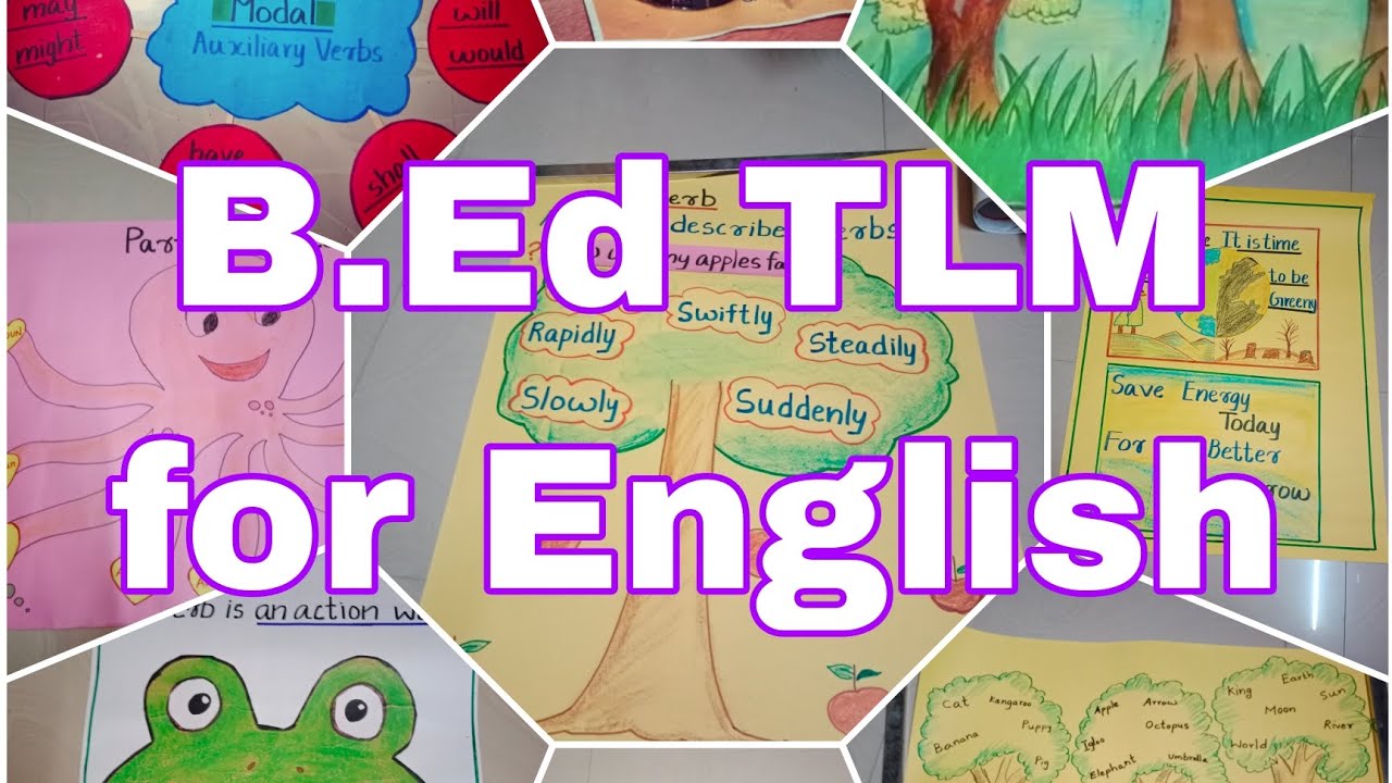 B.Ed TLM for English|charts|models|flashcards| - YouTube