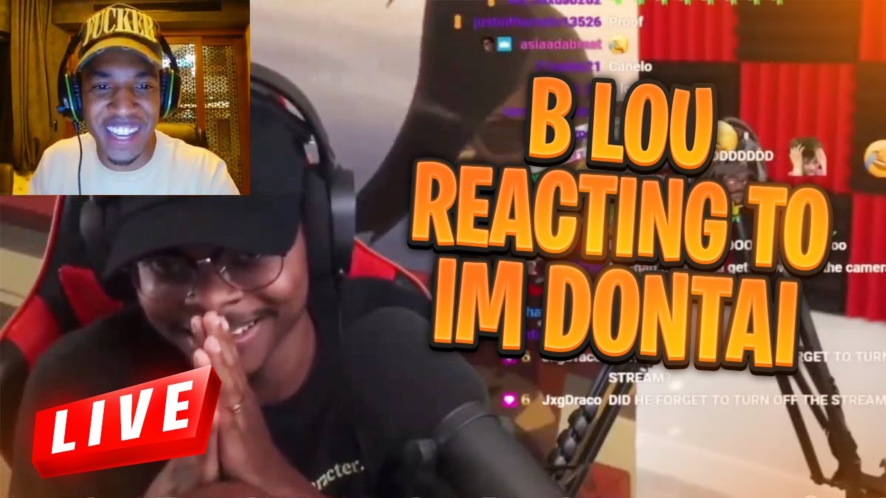 B LOU Reacting To ImDontai Reacting To B LOU Clapping Cheecks - YouTube