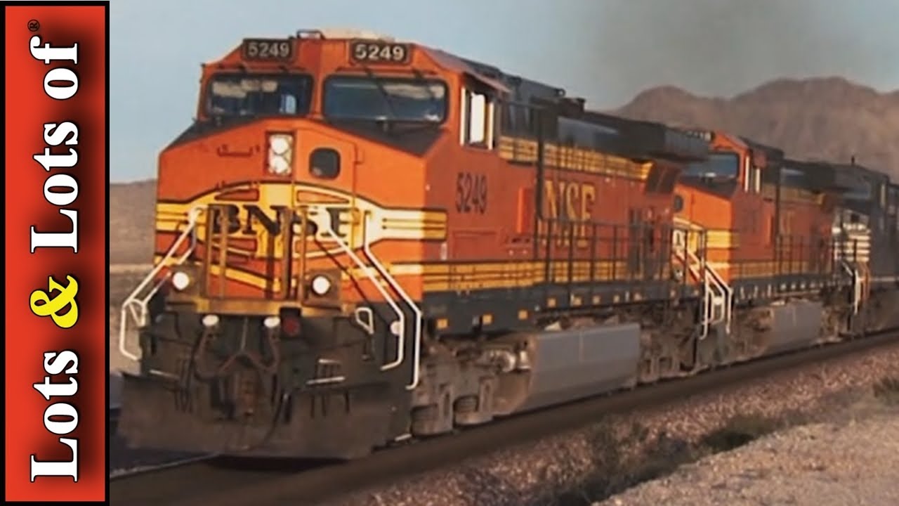 Big Diesel Trains Thundering By Trackside | Lots & Lots of Trains ...