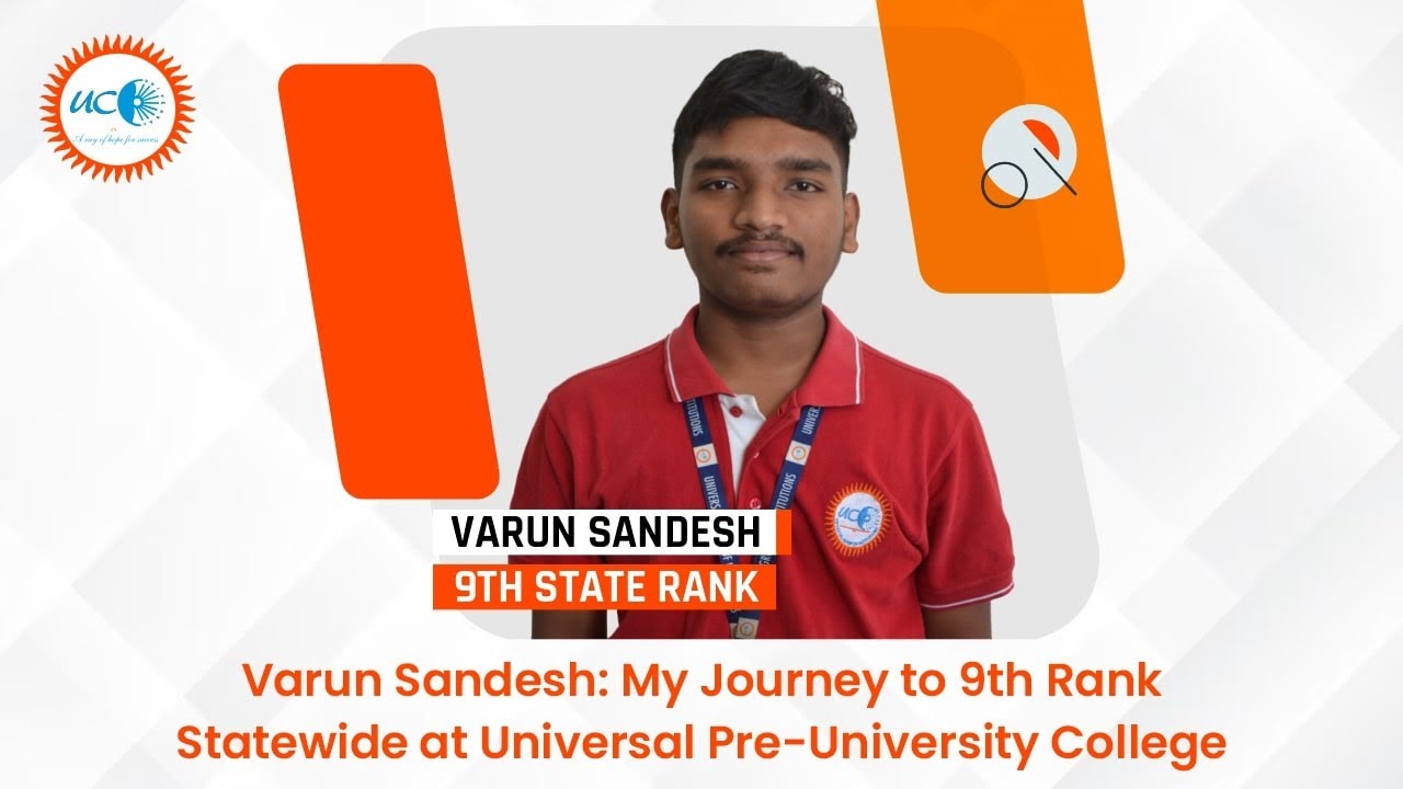 Varun Sandesh: My Journey to 9th Rank🏆Statewide | Universal Pre ...