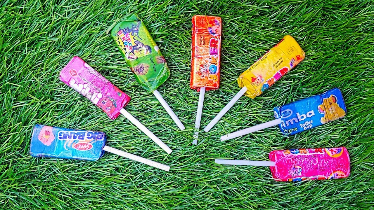 Satisfying Asmr Rainbow Candy Lollipops and Double ChupaChups Unboxing ...