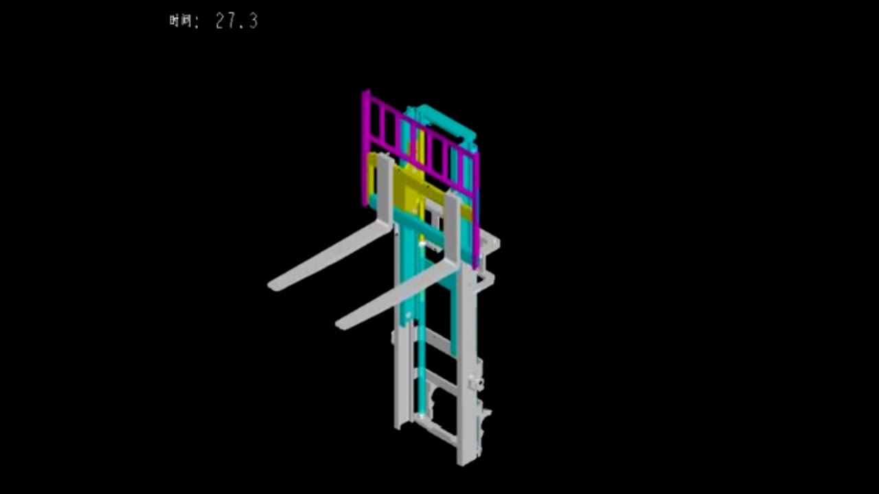 TRIATHLON Forklift Two (2) Stage Standard Mast simulation - YouTube