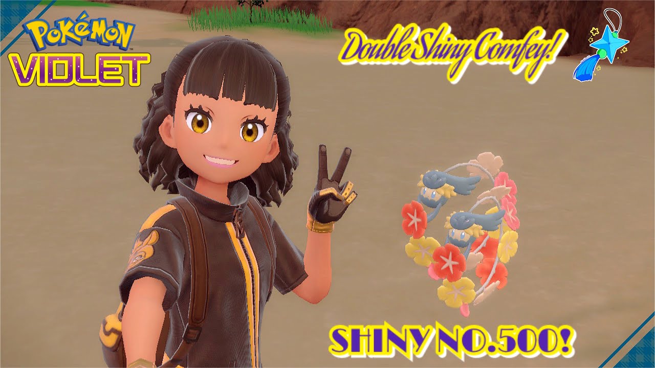 Pokémon Violet: A DOUBLE DOSE OF SHINY COMFEY... MY 500th SHINY! - YouTube