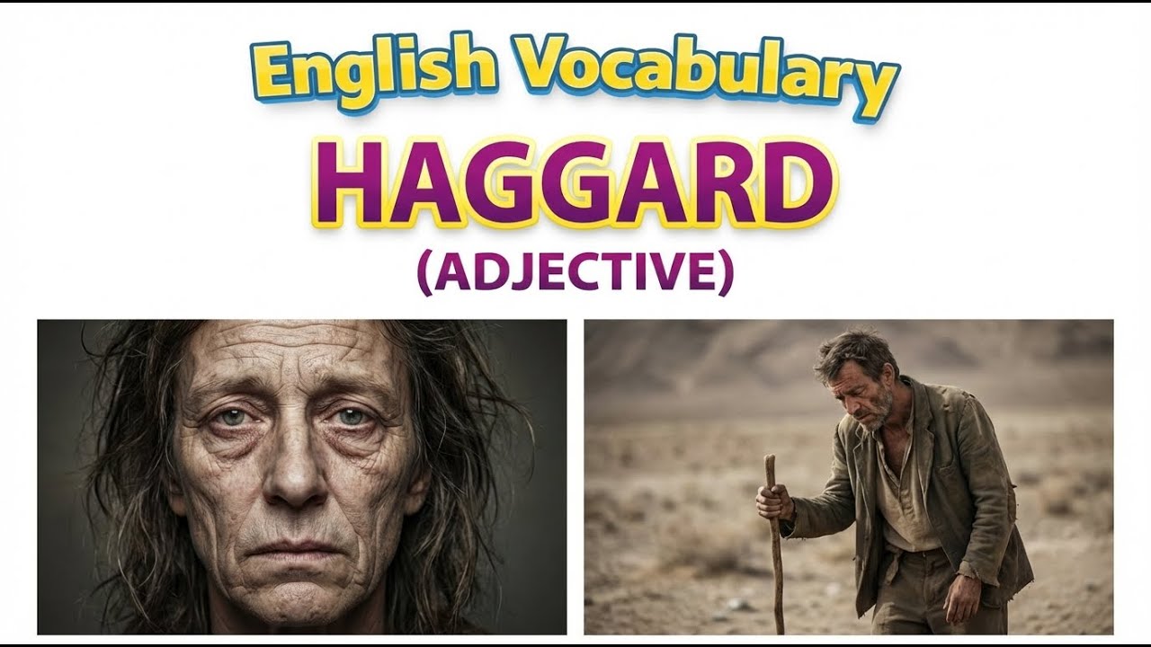 1217) Haggard ... word meaning, synonym, antonym .... English ...