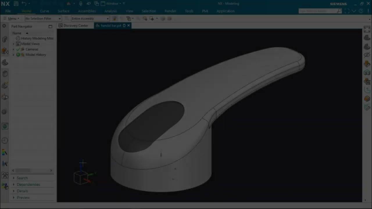How to Design a Door Handle in NX 2206 | Plastic Part Modeling Tutorial Using Synchronous Tools ...