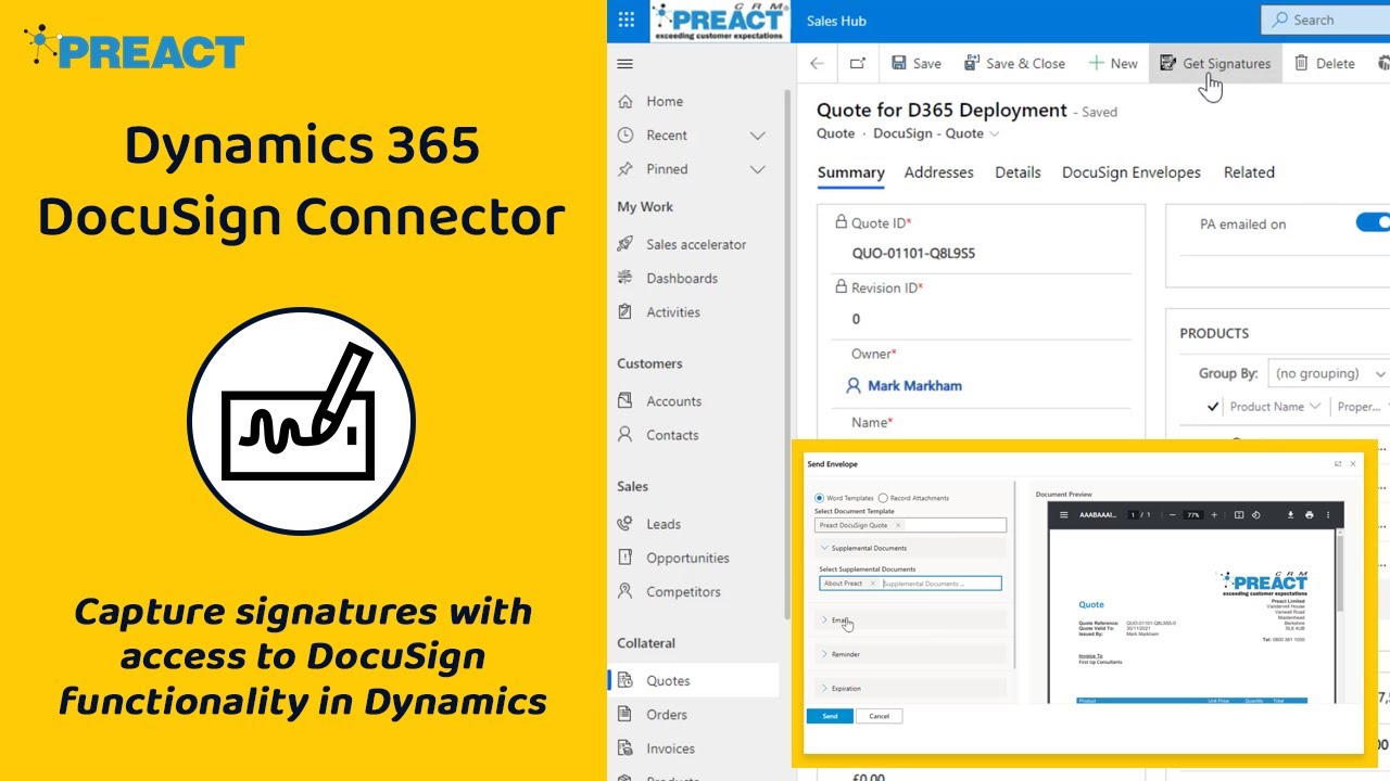 DocuSign Connector for Microsoft Dynamics 365 - YouTube
