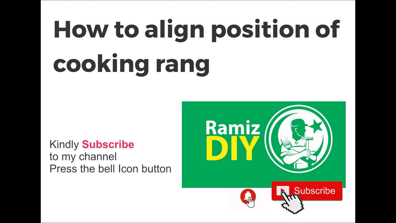 manual alignment of cooking rang - YouTube