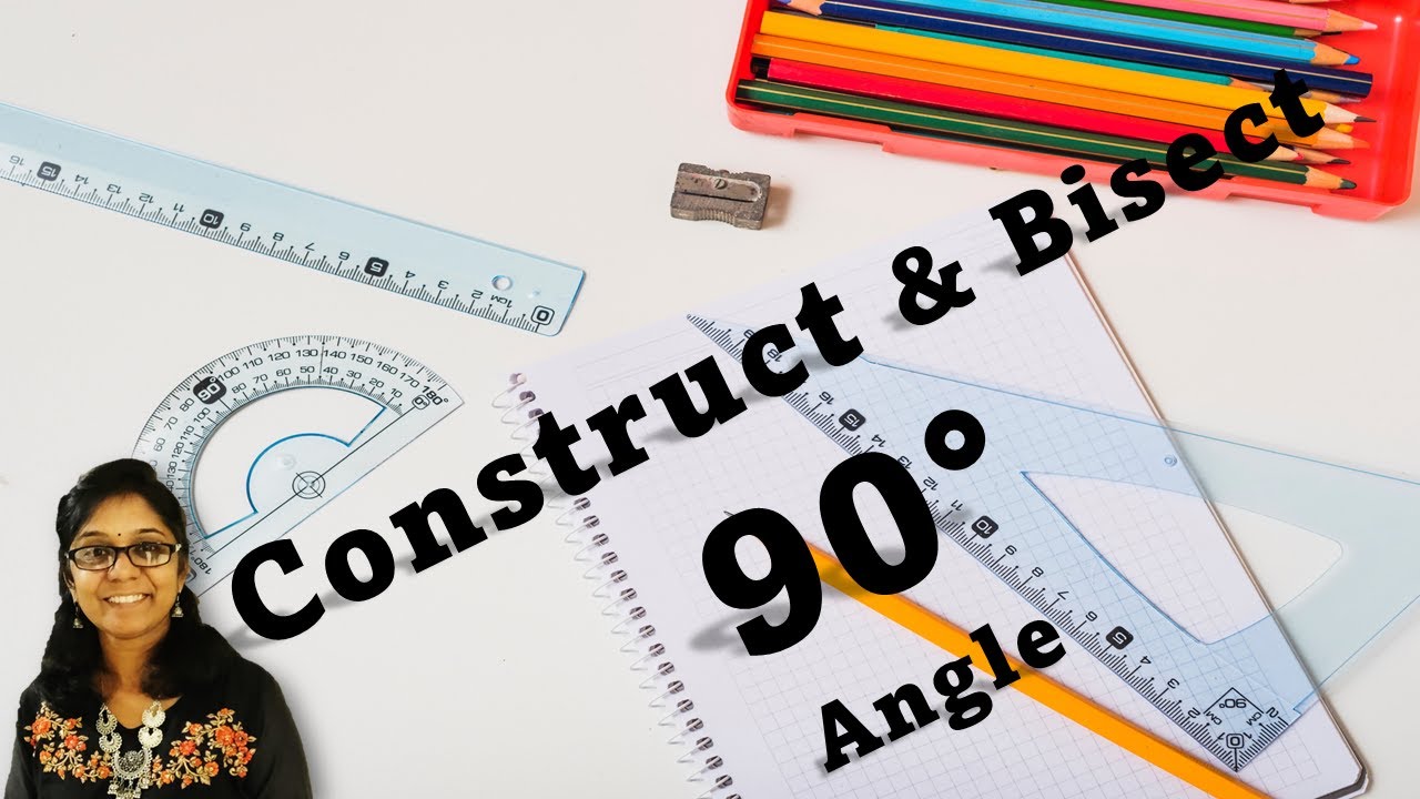 How to Construct & Bisect 90°Angle - YouTube
