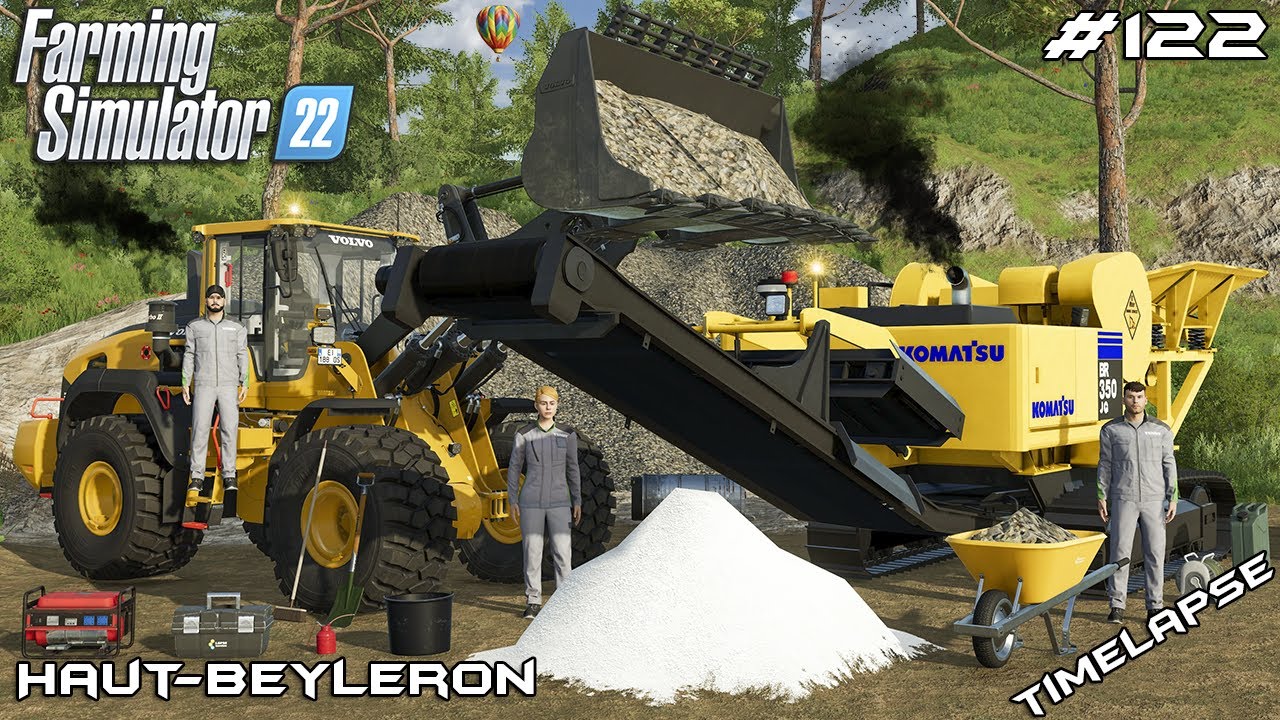 Milling LIMESTONES into the LIME | Animals on Haut-Beyleron | Farming ...