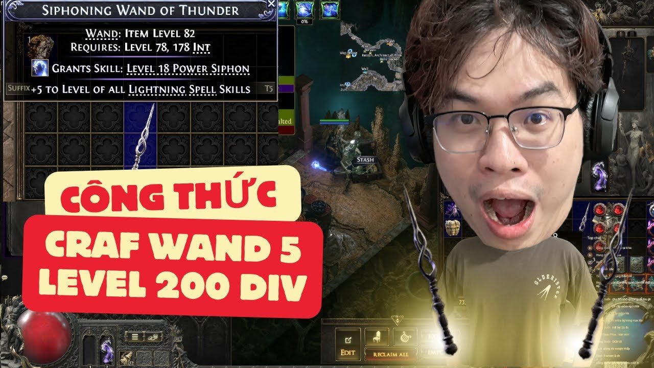 (Path Of Exile 2) Crafting the BEST Wand in Path Of Exile 2 for 200 DIV ...