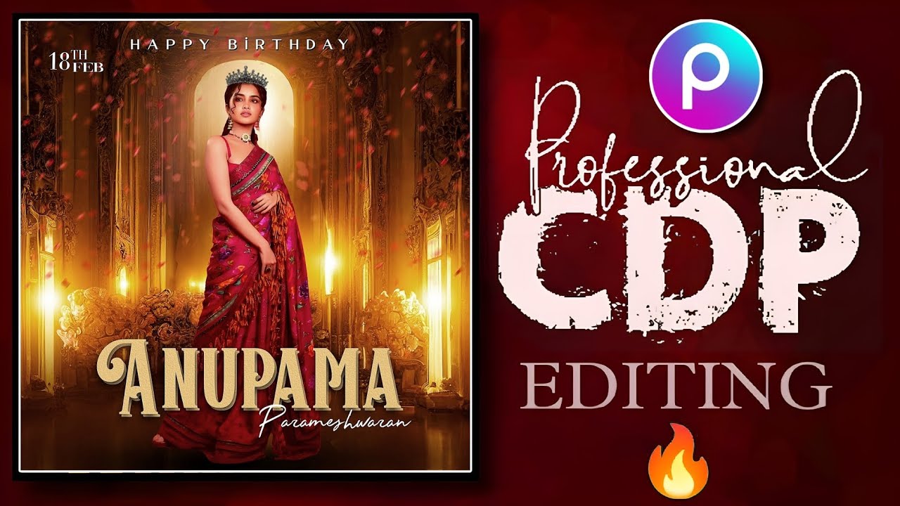 Easy PicsArt Tutorial :Birthday poster CDP photo editing tutorial ...