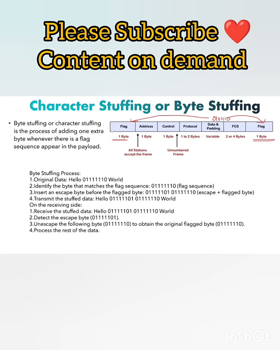 character stuffing or byte stuffing in computer network in bangla. - YouTube