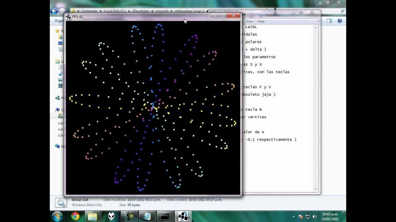Animacion OpenGL 2D LWJGL Funciones Senoidales en Cordenadas Polares ...