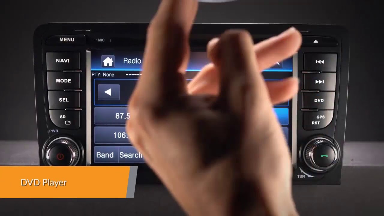 Audi - 7" WinCE Car DVD Player (PDAB71A3A) - YouTube