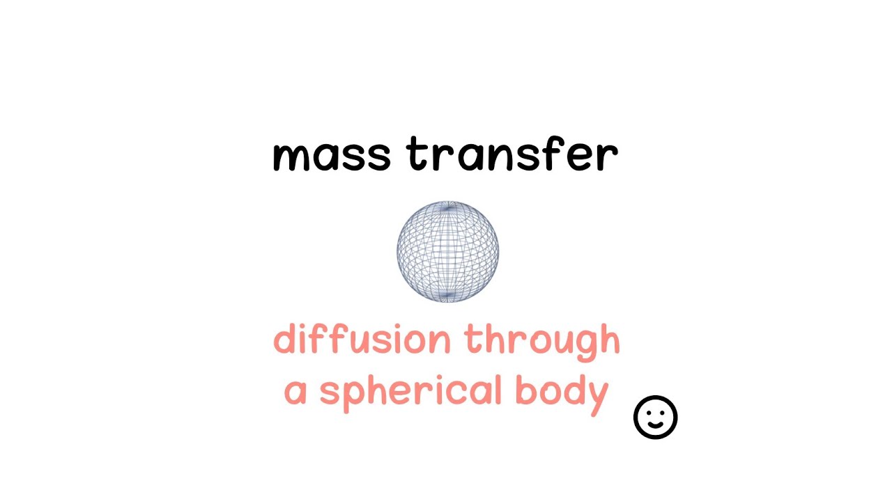 mass transfer /diffusion through a spherical body(stagnant) - YouTube