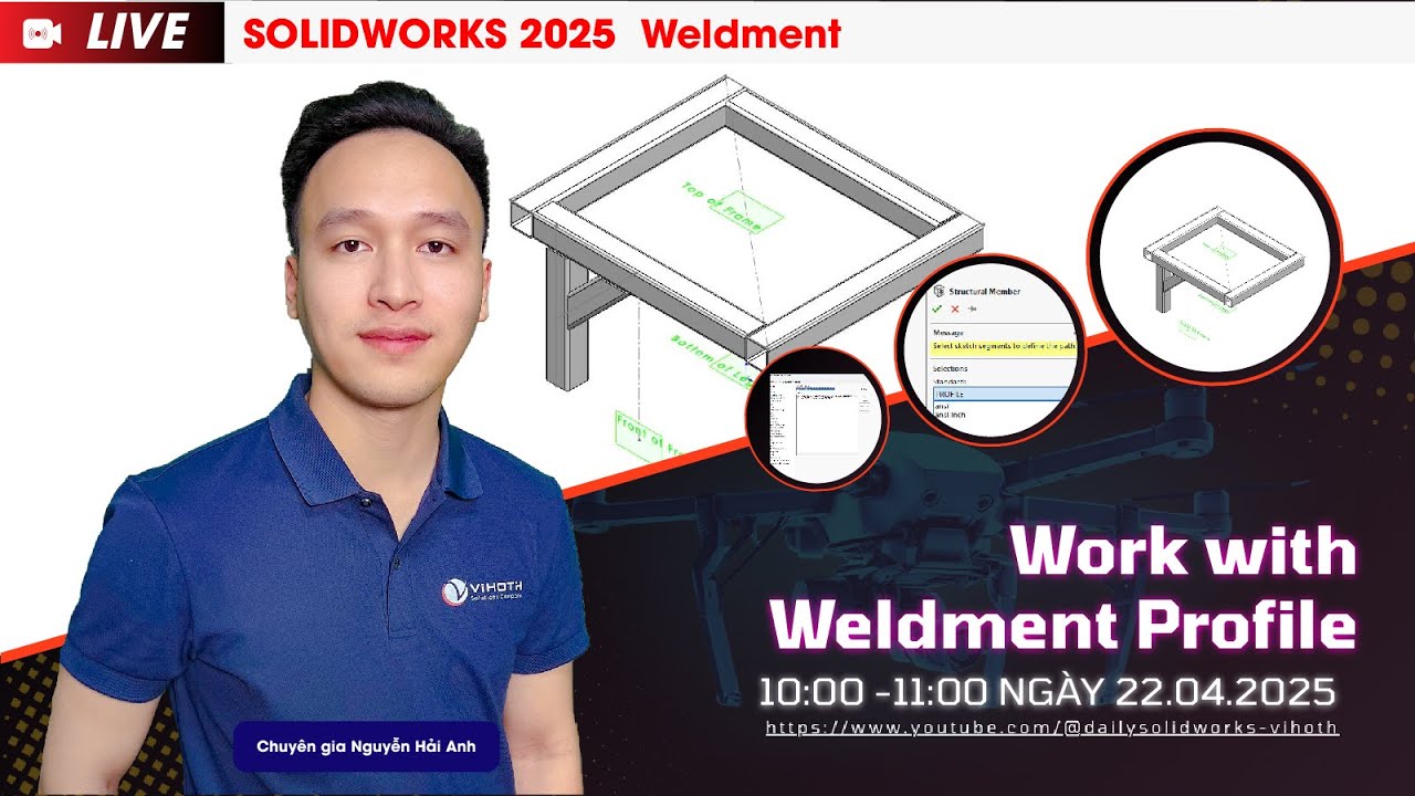 SOLIDWORKS 2025 Weldment: Work with Weldment Creation - YouTube