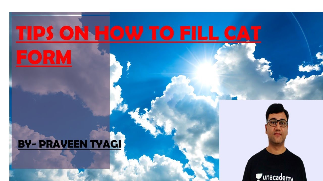Tips for filling the CAT form - YouTube