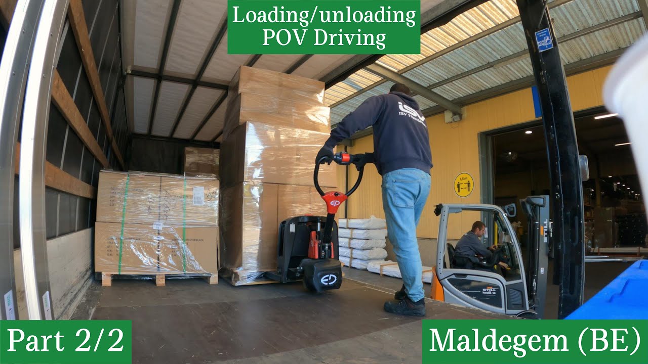 Delivery/loading POV Truck Driving DAF LF Belgium - Part 2/2 - YouTube