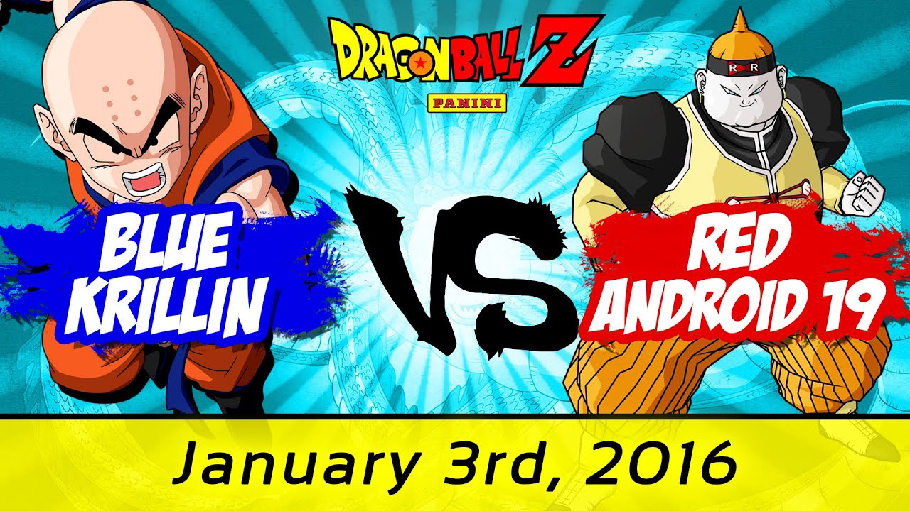 Blue Krillin vs Red Android 19 (1-3-16) - Dragon Ball Z TCG - YouTube