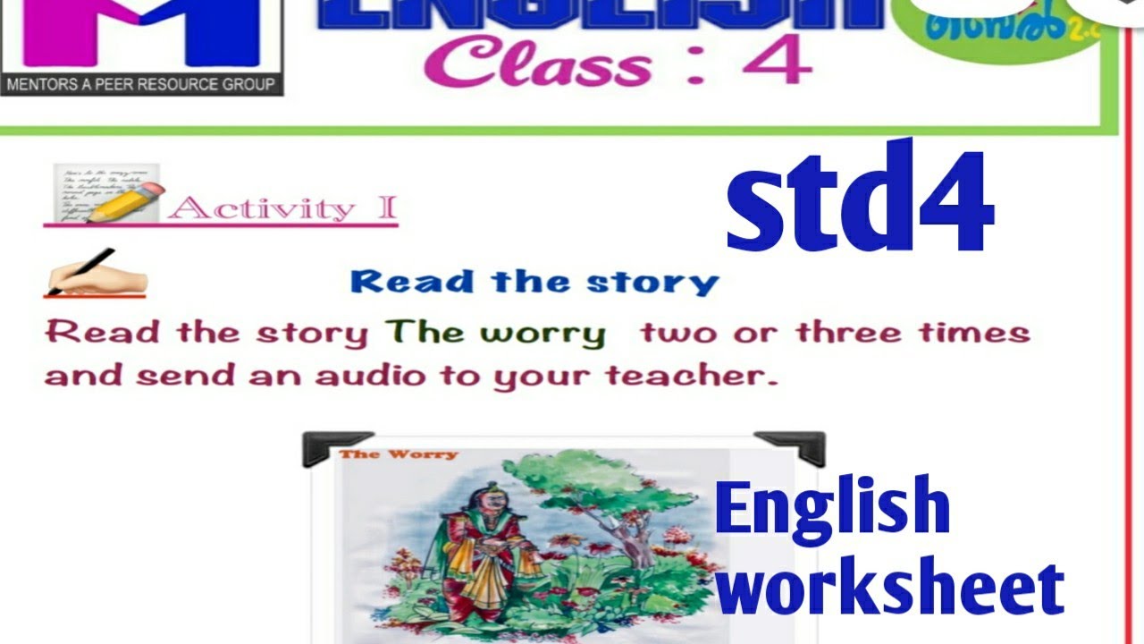 std4/English worksheet/2/7/2021 - YouTube