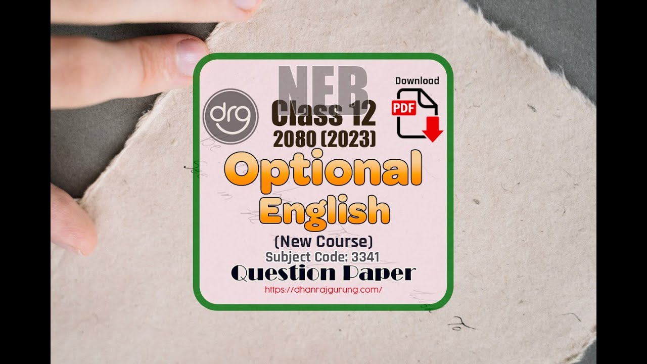 Class 12 Optional English Exam Question Paper 2080-2023 | New Course ...