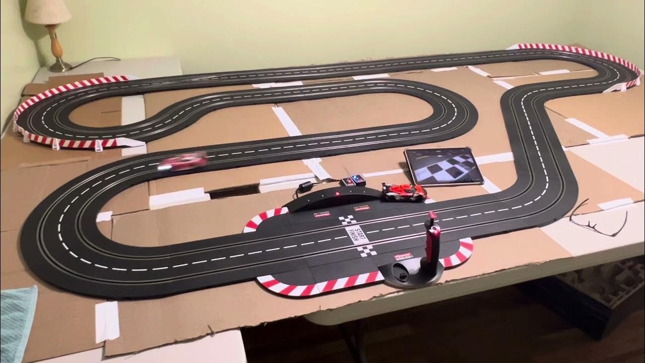 1/32 slots car on new road course. - YouTube