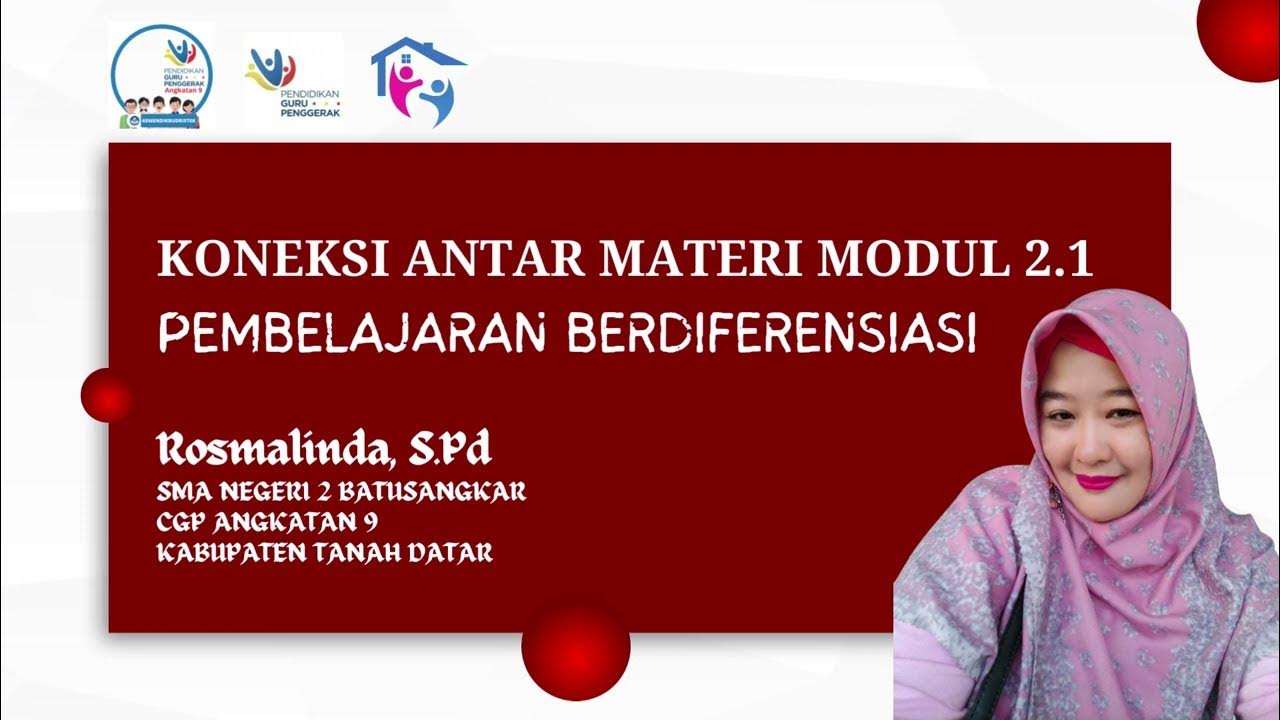 KONEKSI ANTAR MATERI MODUL 2 1 PEMBELAJARAN BERDIFERENSIASI - YouTube