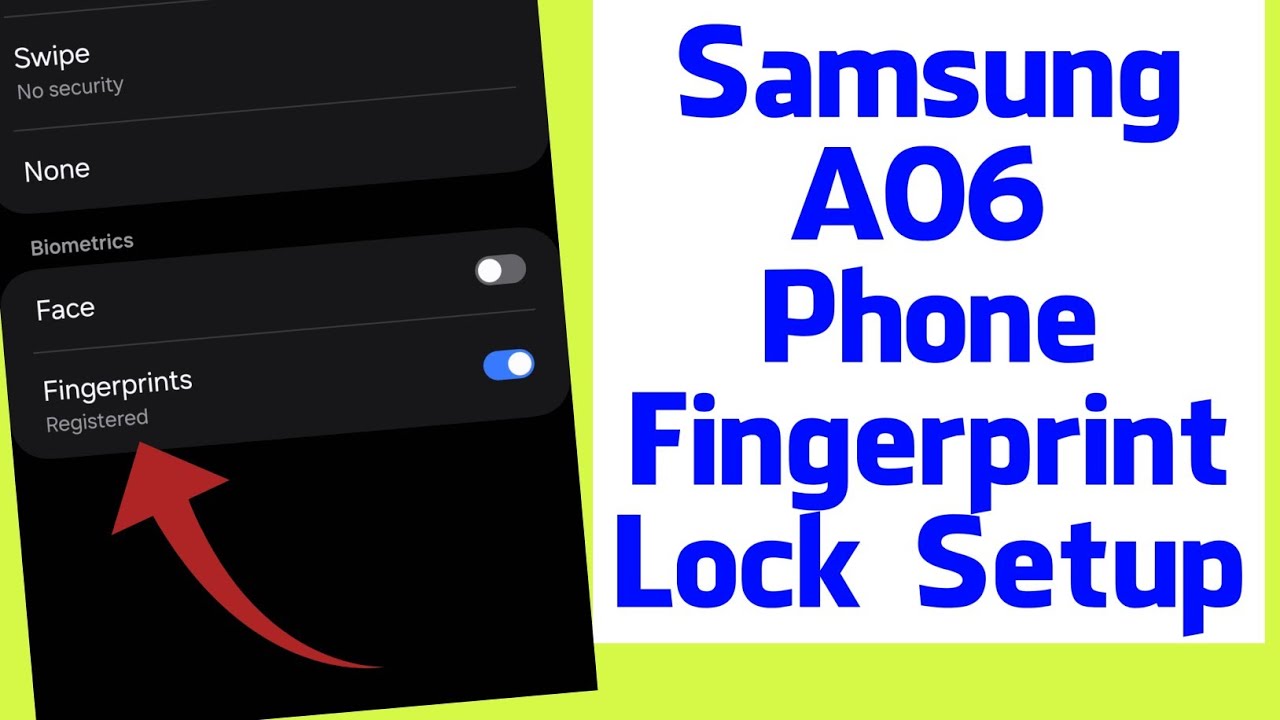 Samsung A06 Phone Me Finger lock Kaise Lagaye | Samsung Galaxy A06 ...