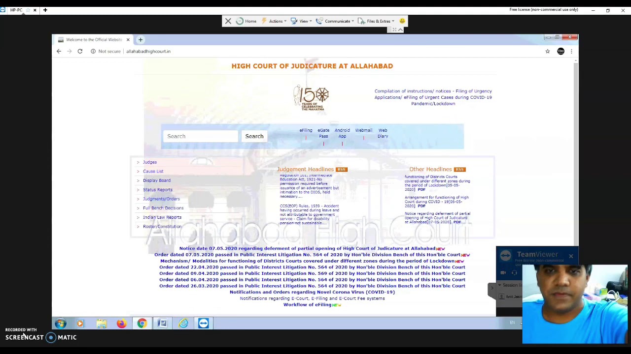 Live Demo of efiling of cases at Hon’ble High Court Lucknow - YouTube