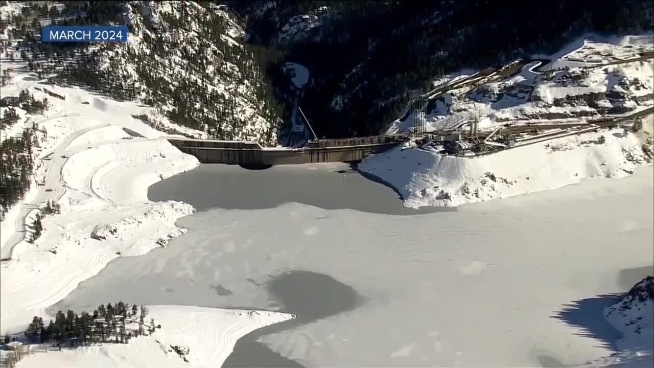 Gross Reservoir Dam project starts concrete pouring - YouTube