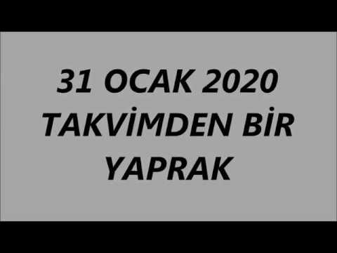 31 OCAK 2020 Takvimden Bir Yaprak Anlamlı Sözler Günün Sözü Bugün ne Pişirsem