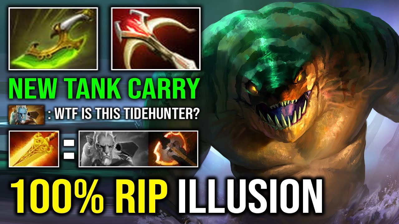 WTF 1 HIT = MAX HP Super Tank Carry 1 Shot Anchor Radiance Tidehunter ...