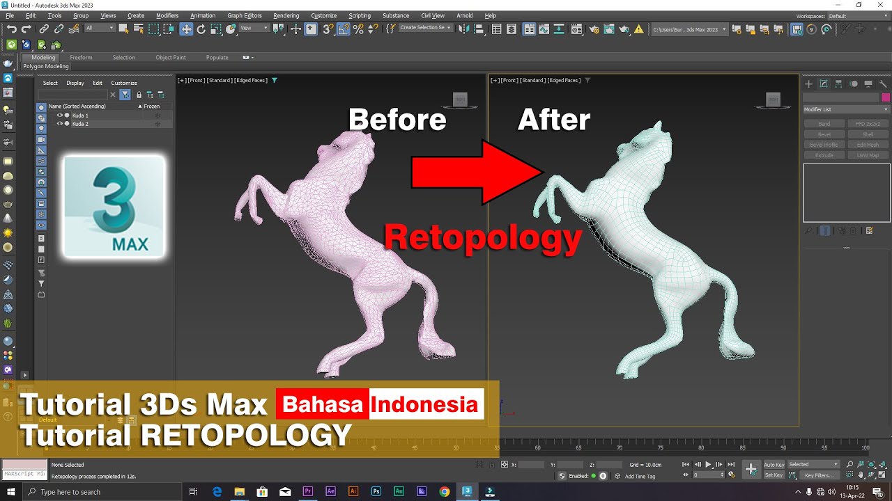 Tutorial 3Ds Max - Tutorial Retopology - Bahasa Indonesia - YouTube