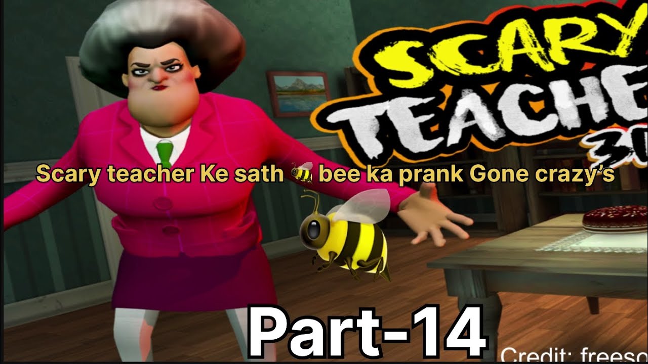 🐝 bee prank with scary teacher gon crazy’s ..🐝😢😭 #scaryteachergame # ...