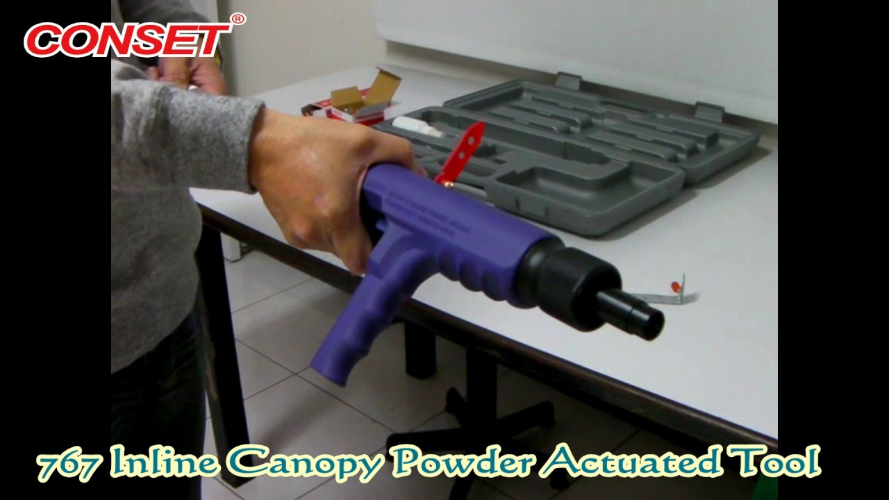 CONSET-767 Inline Canopy Powder Actuated Tool - YouTube