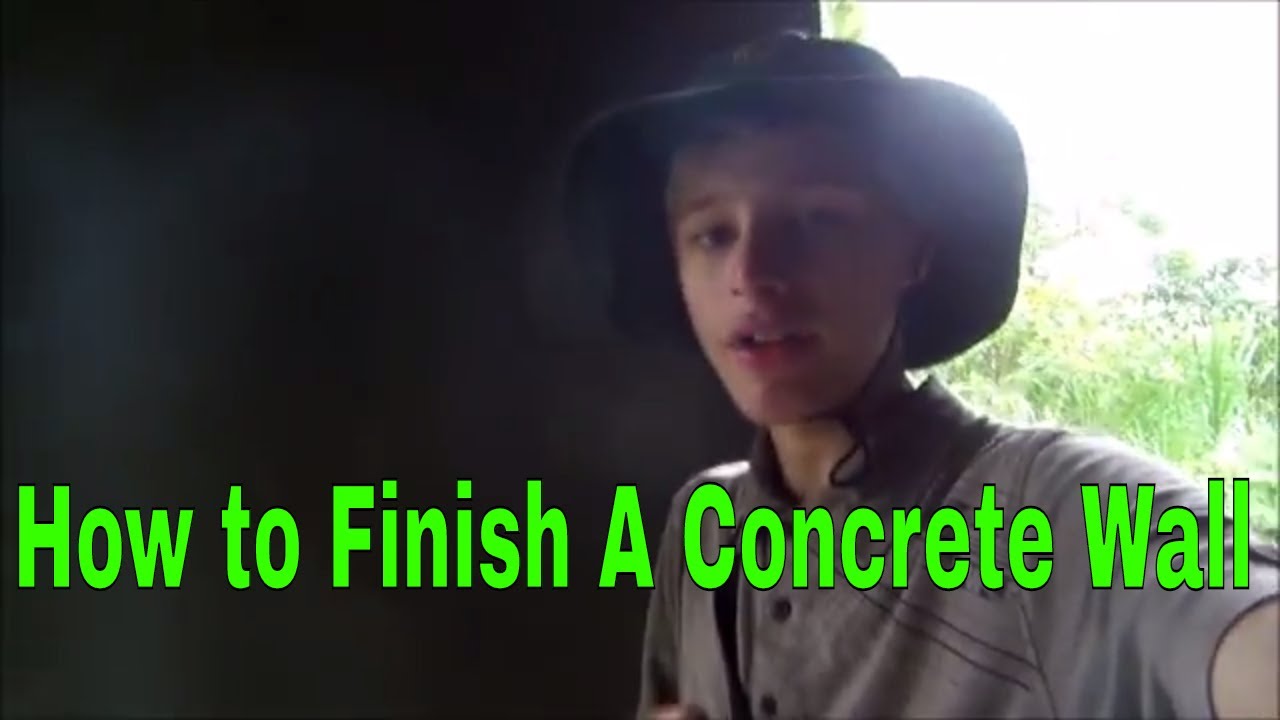 How to Finish A Concrete Wall (Fast) - YouTube