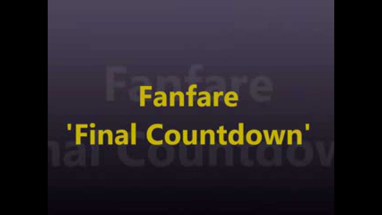 Final Countdown (Fanfare) - Europe (arranged by Mr. Creole) - YouTube