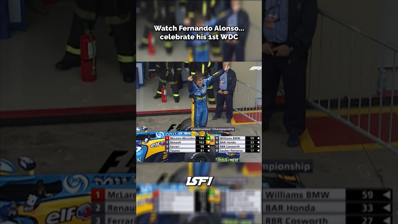 Watch Fernando Alonso celebrating his 1st WDC at Brazil 2005 #f1 # ...