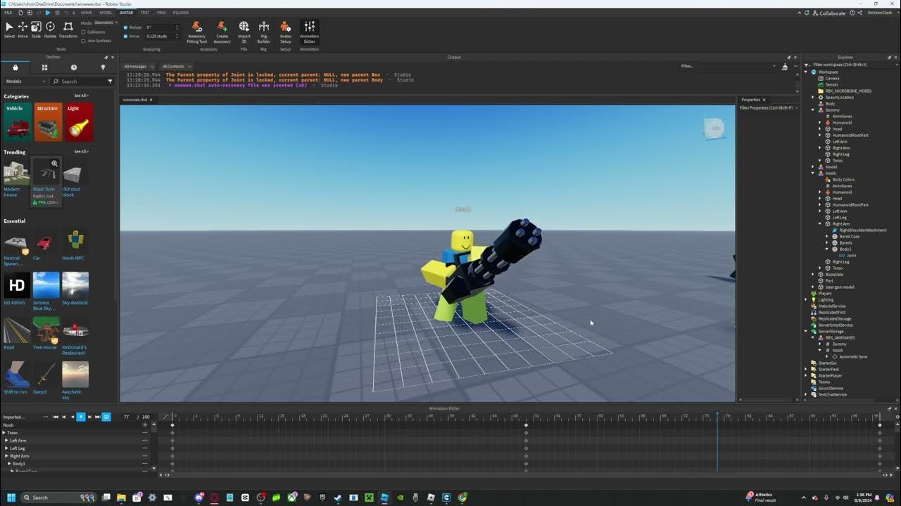 My first animation with a custom mesh! - YouTube